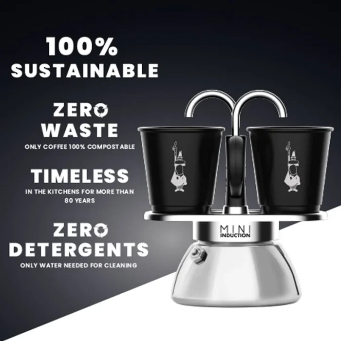 Bialetti Set Induction Mini Express 2 Cup + 2 Cups - Tokar