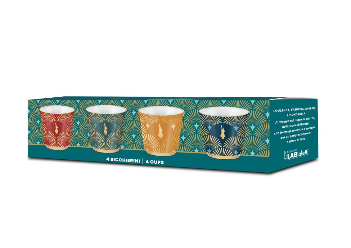 Deco Glamour 4 Espresso Cups - Tokar