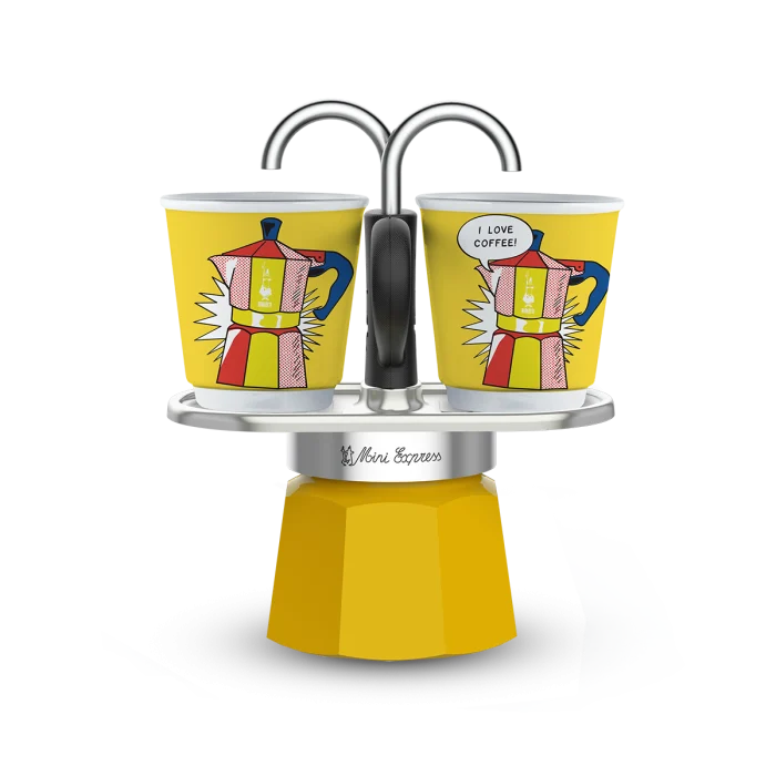 Bialetti Mini Express 2 Cup Lichtenstein Edition + 2 Cups - Tokar